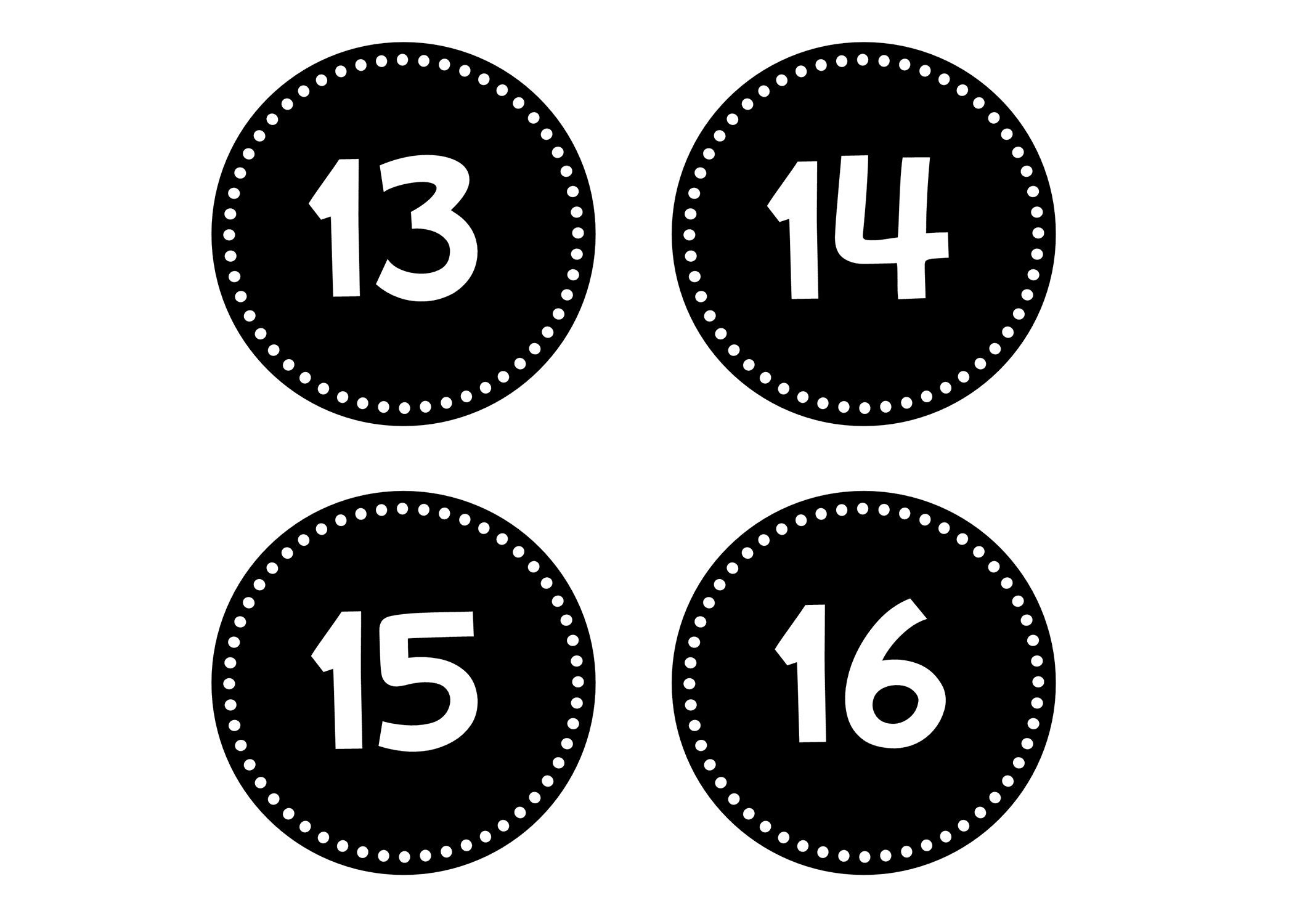 Number Labels, Classroom Calendar Numbers, Printable Number Labels ...