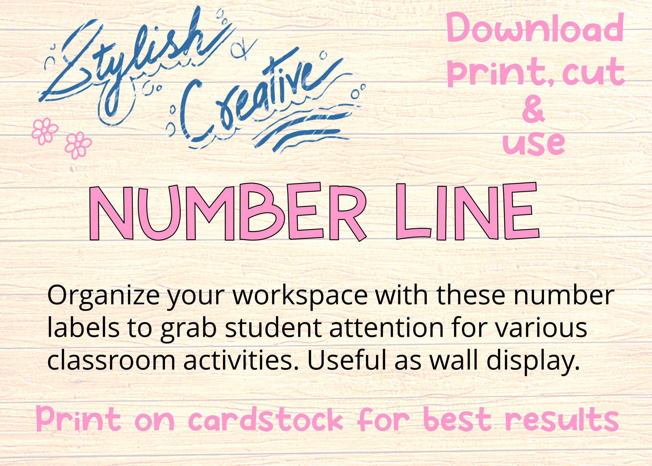 Printable Large Number Line, Black and White Large Number Line Wall ...