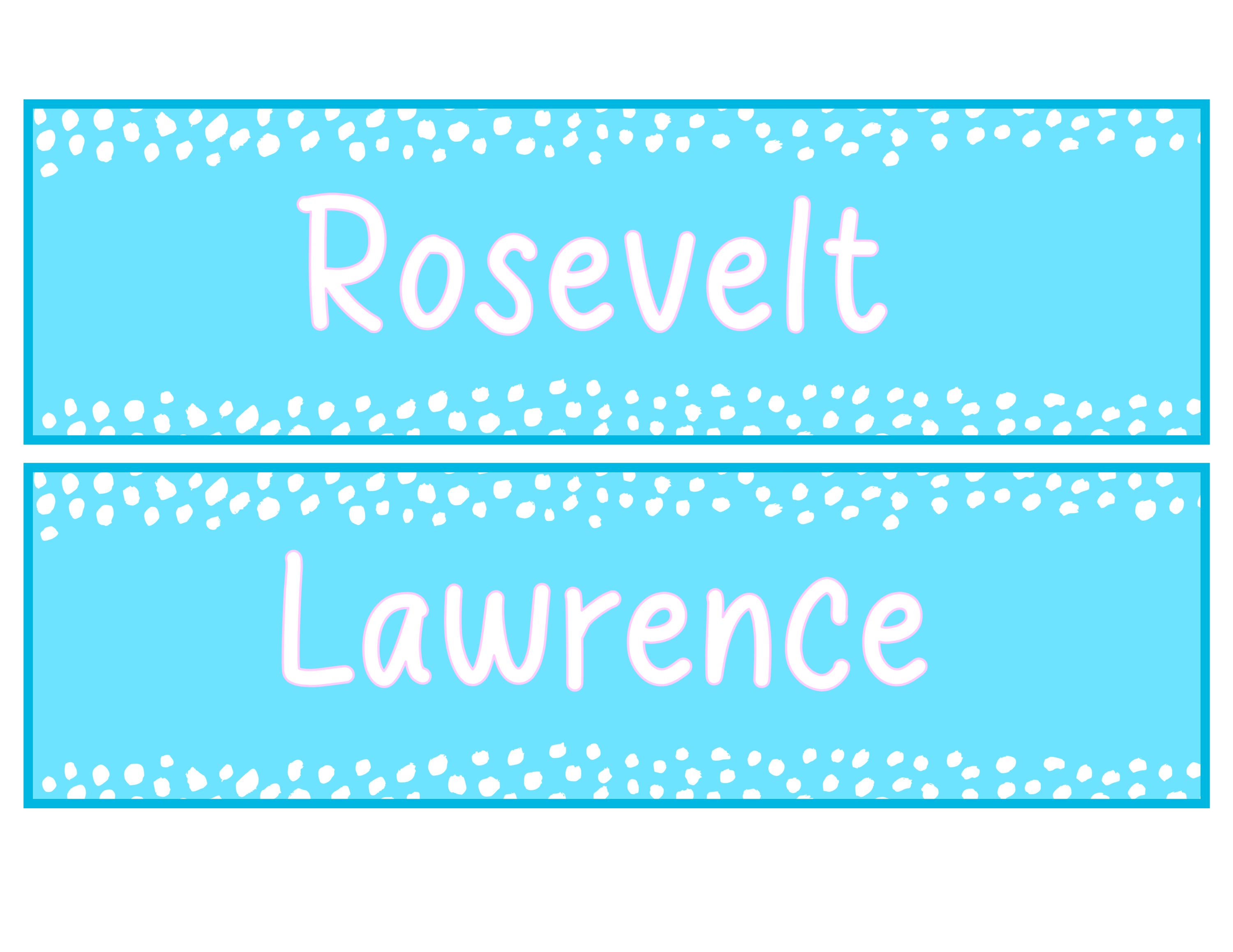 Printable Snowflakes Classroom Labels, Calendar Labels, Name Plates ...