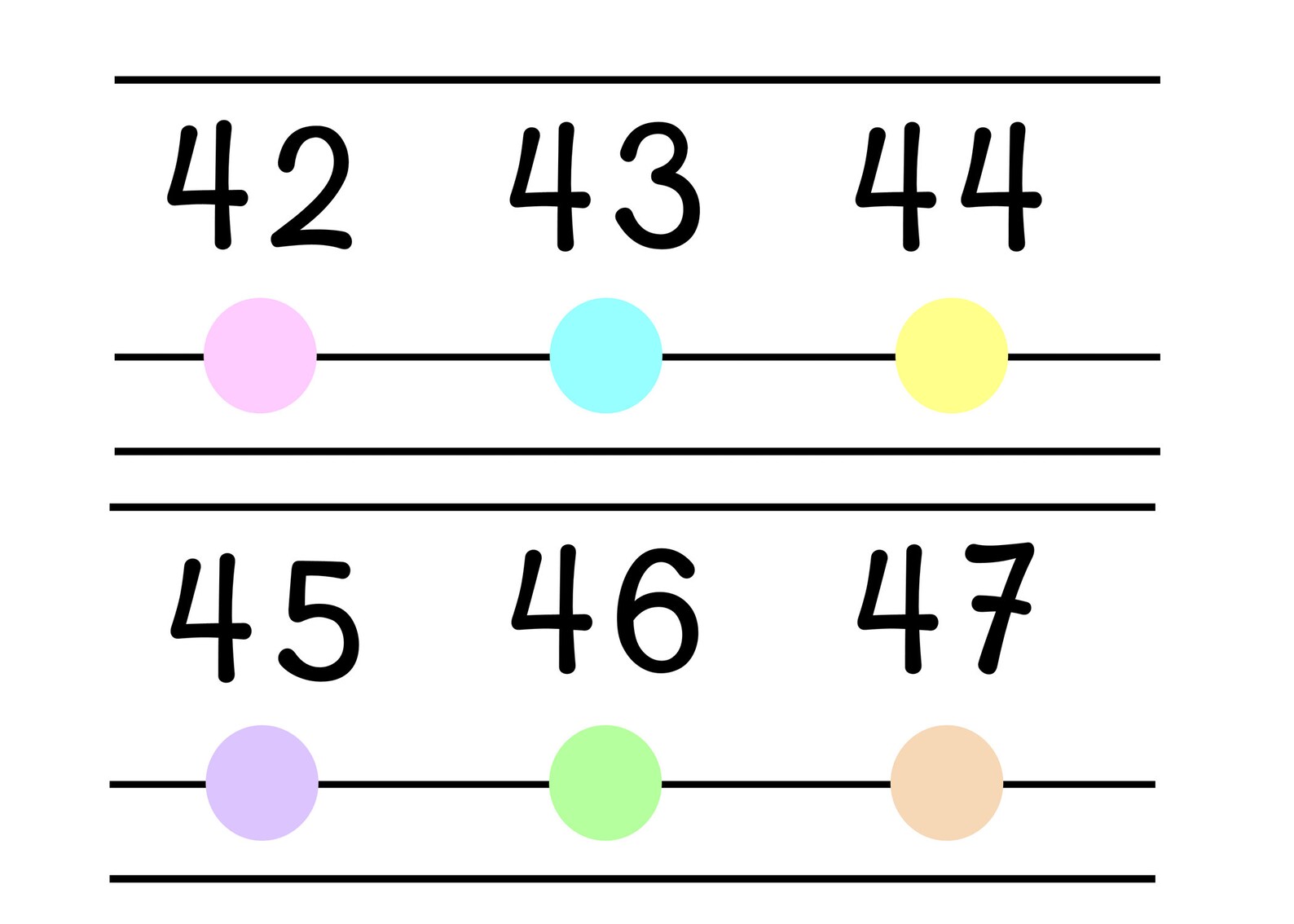 Printable Large Number Line Wall Display, Editable Boho Colorful ...