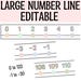 Printable Large Number Line Wall Display, Editable Number Line, Bright ...