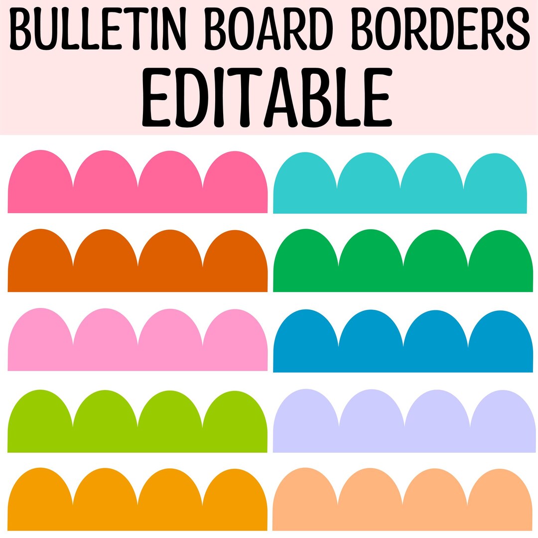 Scalloped Borders, KG Bulletin Board Borders, Colorful Classroom ...