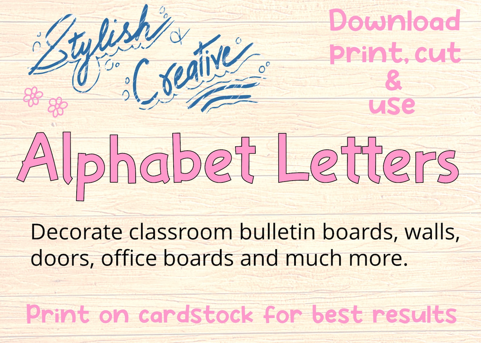 Printable Colorful Bulletin Board Large Alphabet Letters, Letters ...