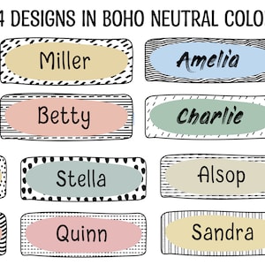 Student Name Tags, Student Labels, Classroom Labels, Boho Classroom ...