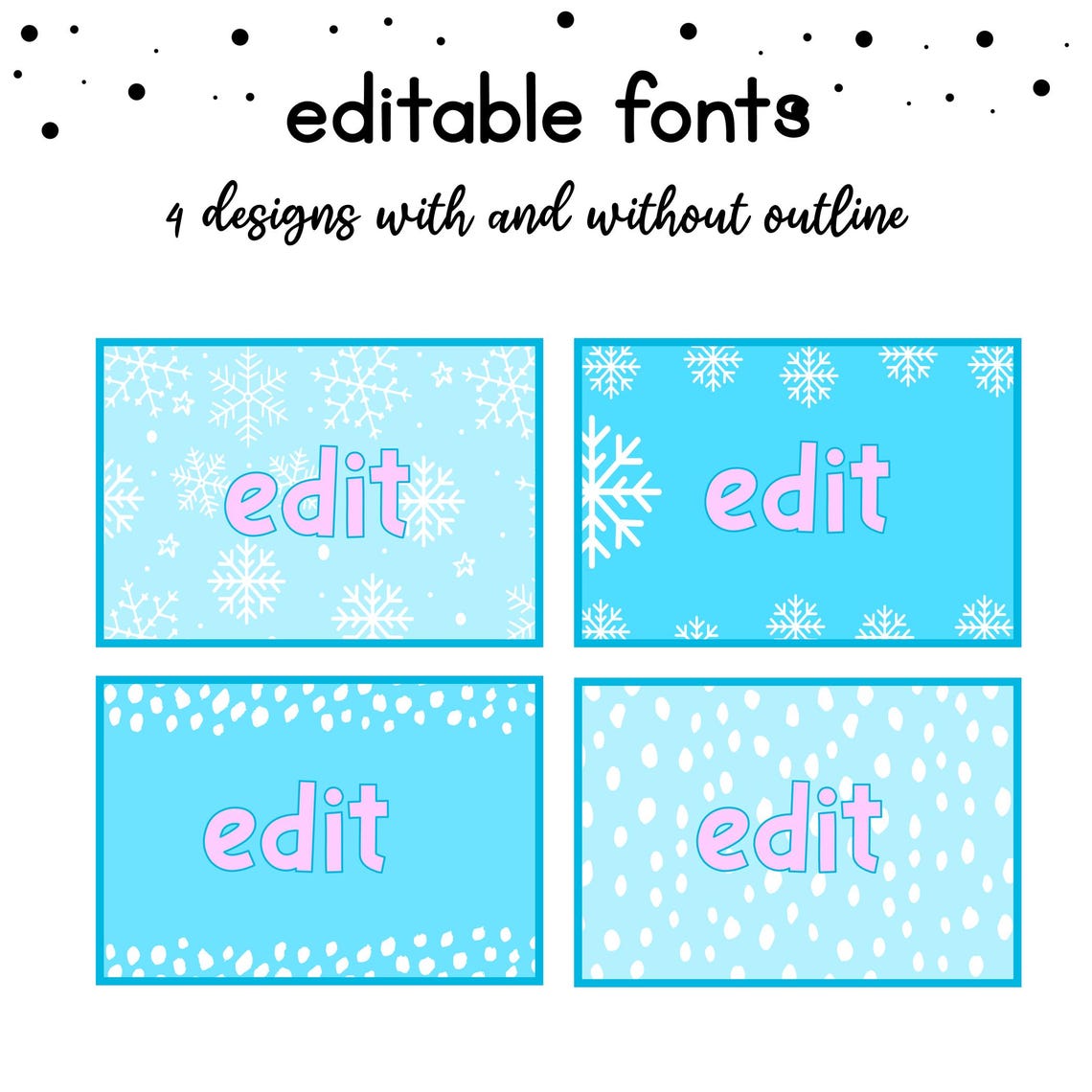 Printable Snowflakes Classroom Labels, Calendar Labels, Name Plates ...