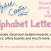 Yellow Bulletin Board Letters, Printable Classroom Decor (PDF) - Etsy