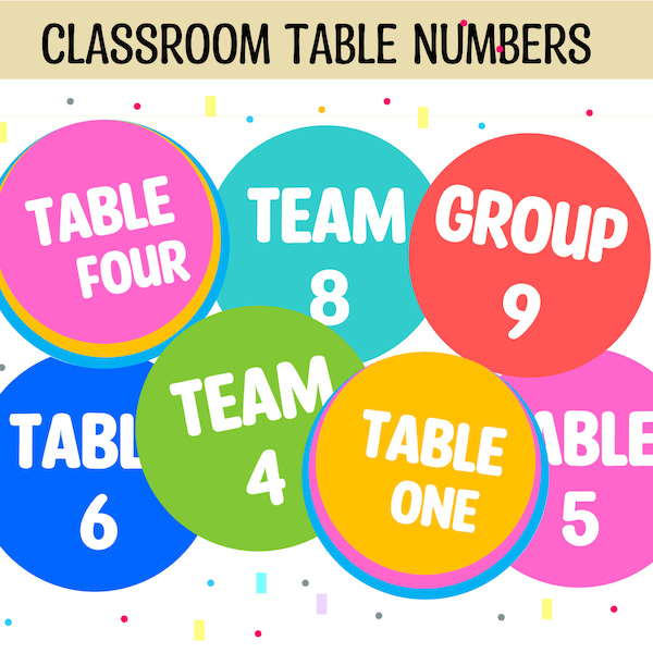 Circle Table Numbers - Etsy