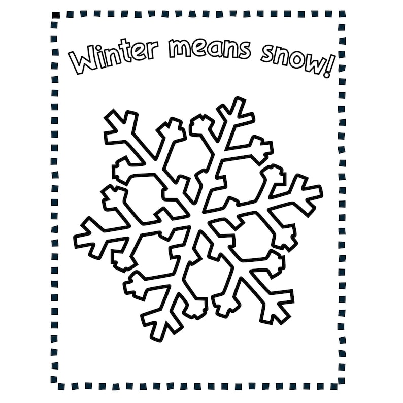 Printable Winter Snowflakes Coloring Worksheets, Editable Coloring ...