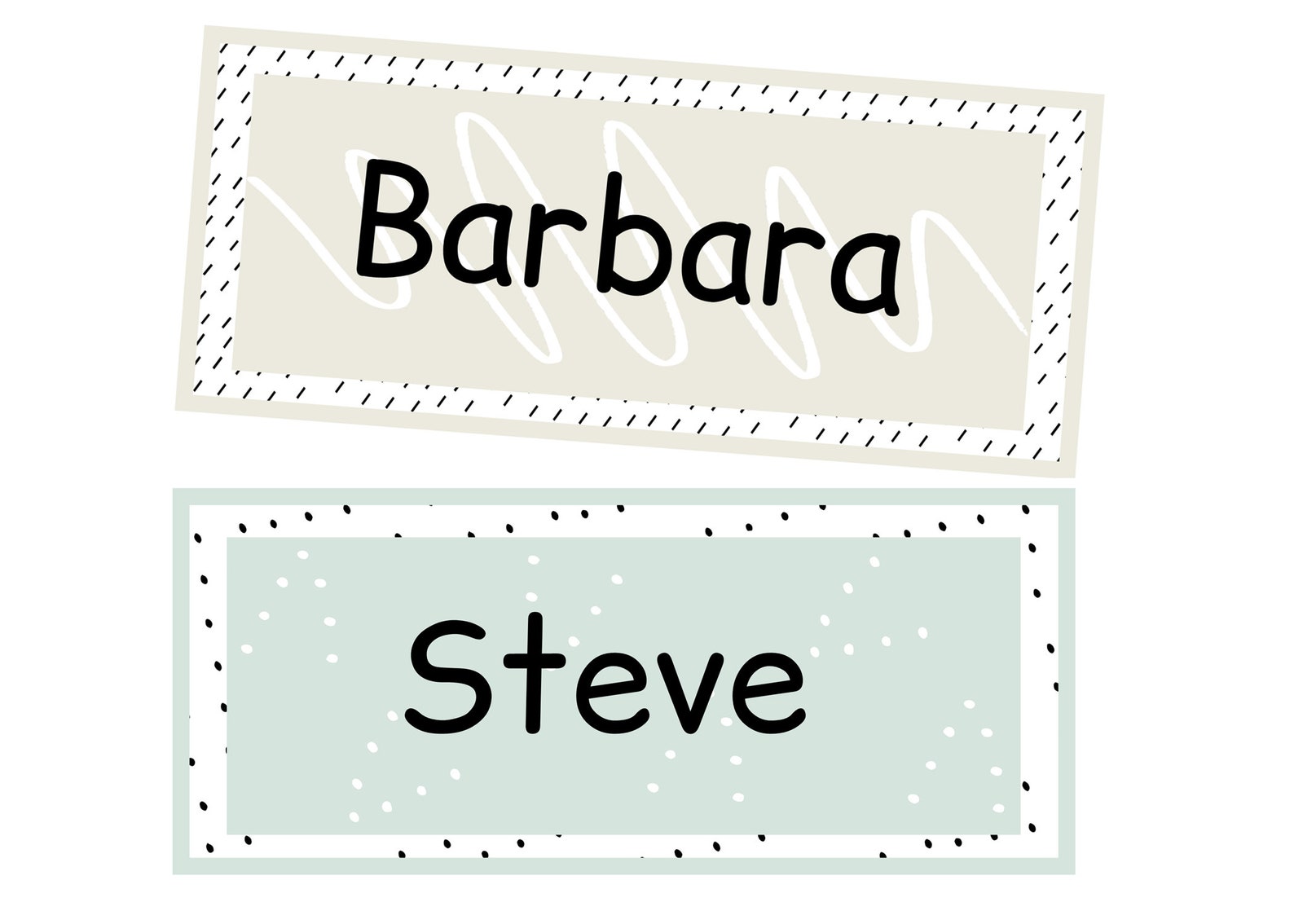 Printable Boho Neutral Name Labels, Student Name Labels, Classroom ...