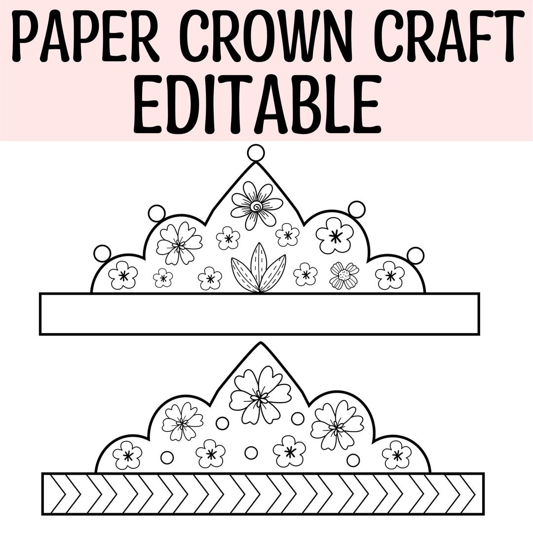 Art Center Paper Crown Craft, Spring Paper Crown Headband Activity ...