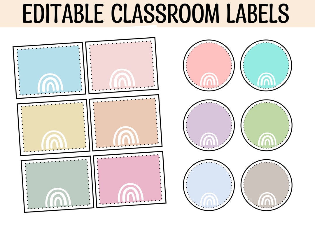 Classroom Labels Editable Student Name Tags, Back to School Labels ... Classroom Labels Editable Student Name Tags, Back to School Labels ...