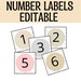 Printable Number Labels, Boho Spotty Number Labels, Classroom Calendar ...