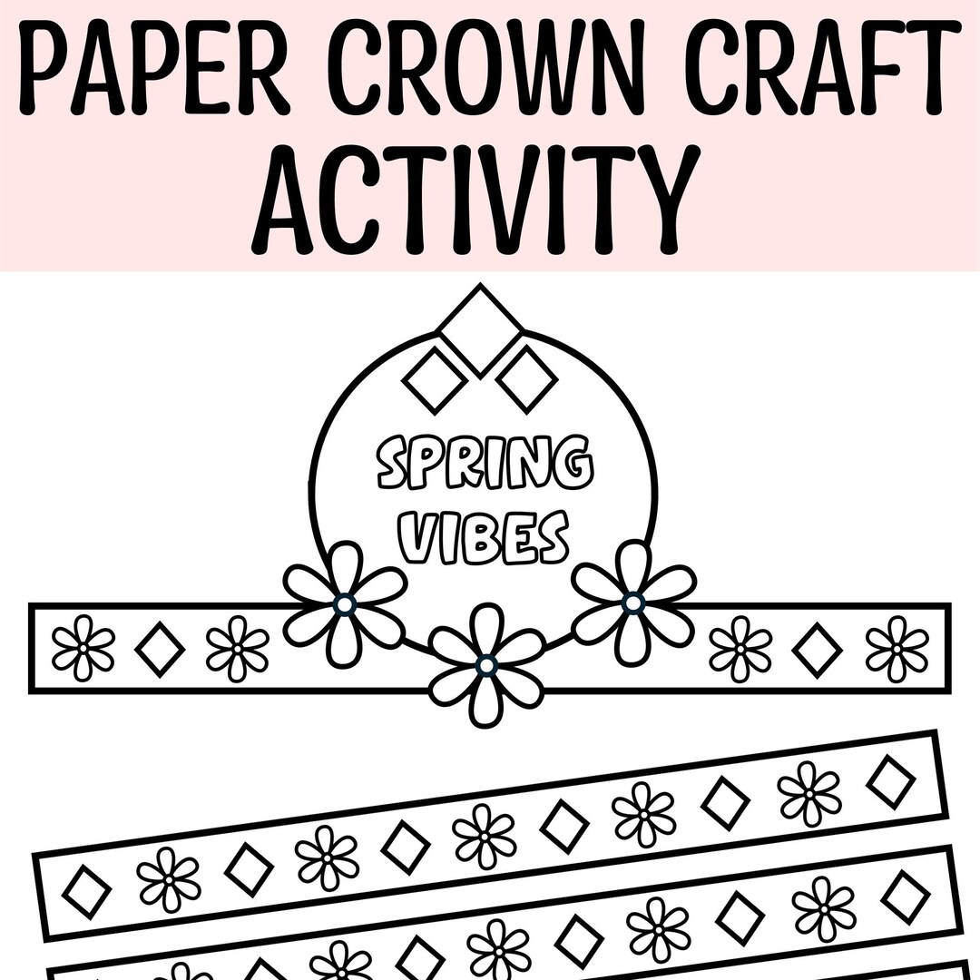 Spring Paper Crown Craft A, Paper Headbands Activity for Kindergarten ...