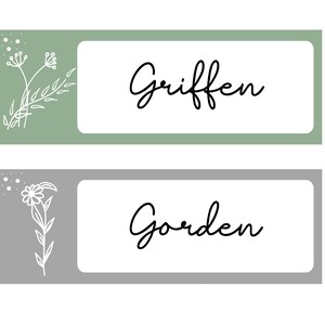 Printable Botanical Classroom Labels Bundle Pack, Editable Name Posters ...