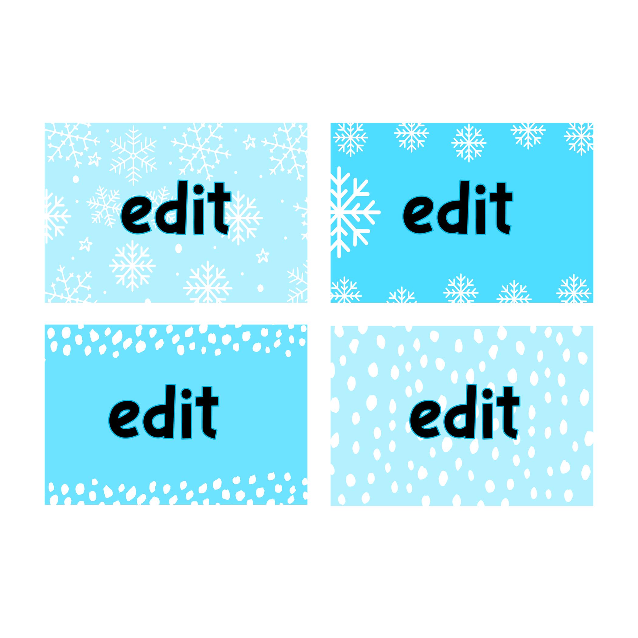 Printable Snowflakes Classroom Labels, Calendar Labels, Name Plates ...