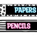 Classroom Labels, Black and White Classroom Labels for Kids, Student ...