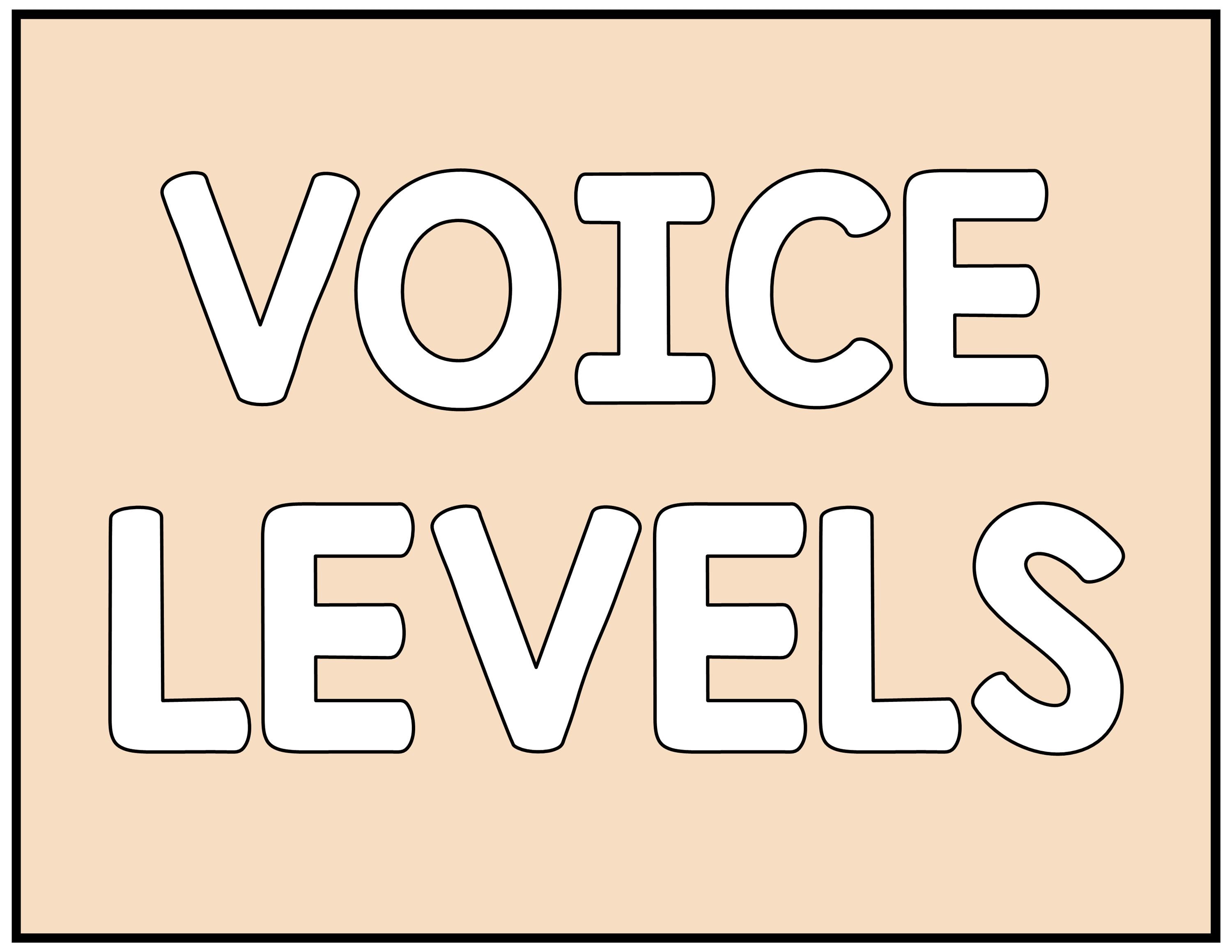 Printable Calm Colors Classroom Voice Level Cards, Editable Classroom ...