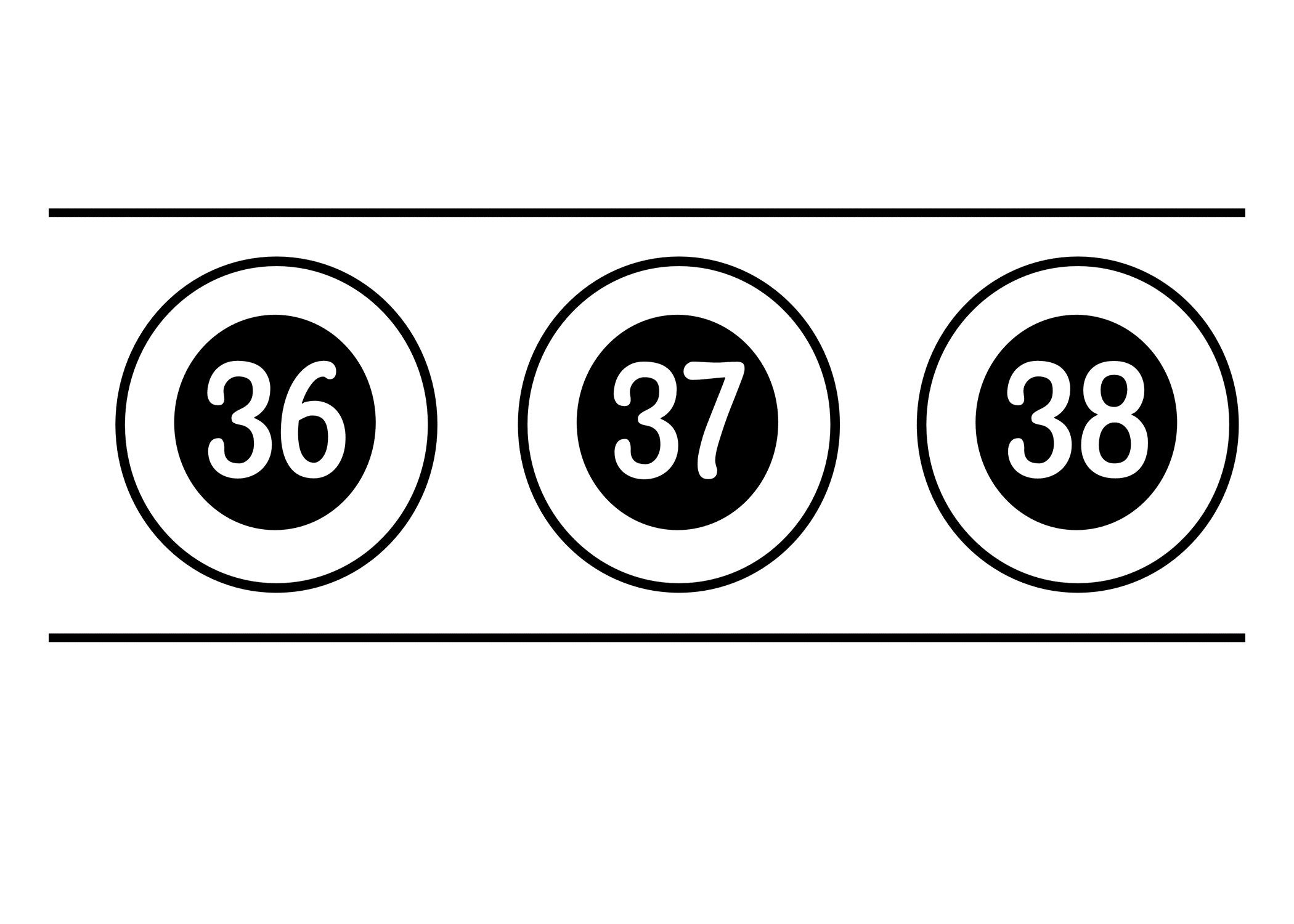 Printable Large Number Line Black and White Large Number Line - Etsy