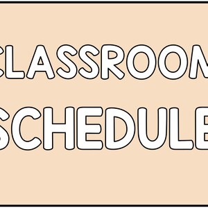 Printable Modern Calm Colors Classroom Schedule Cards, Editable ...