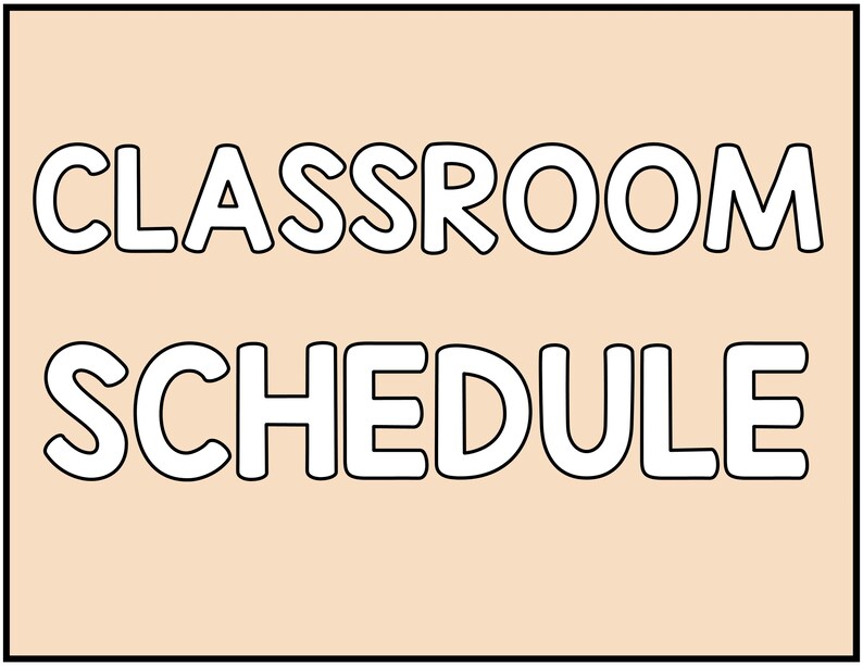 Printable Modern Calm Colors Classroom Schedule Cards, Editable ...