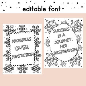 Printable Growth Mindset Coloring Pages, Editable Motivational Coloring ...