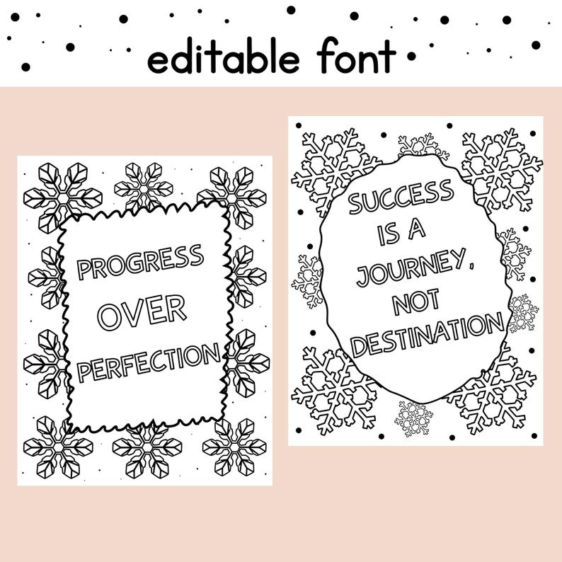 Printable Growth Mindset Coloring Pages, Editable Motivational Coloring ...