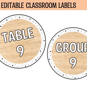 Classroom Table Numbers, Printable Table Numbers,round Table Numbers ...
