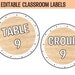 Classroom Table Numbers, Printable Table Numbers,round Table Numbers ...