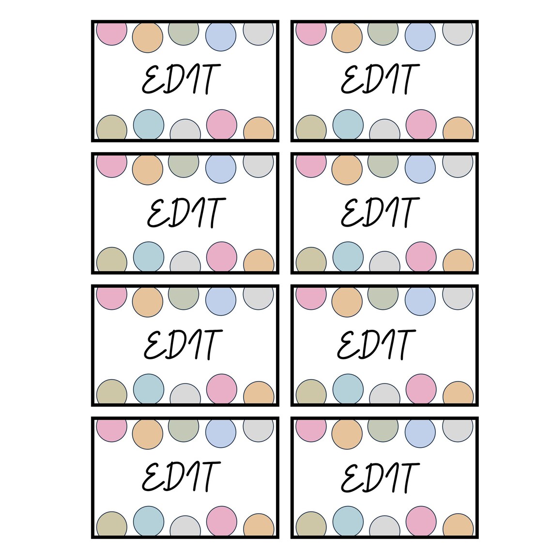 Printable Chevron Name Tags, Editable Colorful Chevron Labels, Back to ...