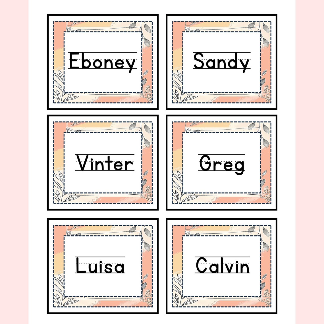 Printable Boho Neutral Name Labels, Editable Name Tags, Cubby Tags ...