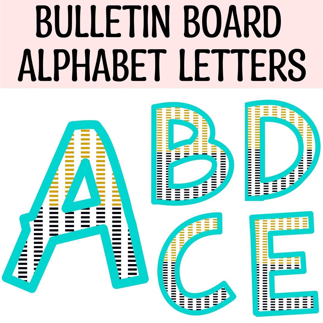 Printable Colorful Bulletin Board Alphabet Letters, Alphabet Letters ...