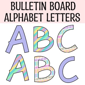 Printable Bright Bulletin Board Letters Bundle Pack Wall Display ...