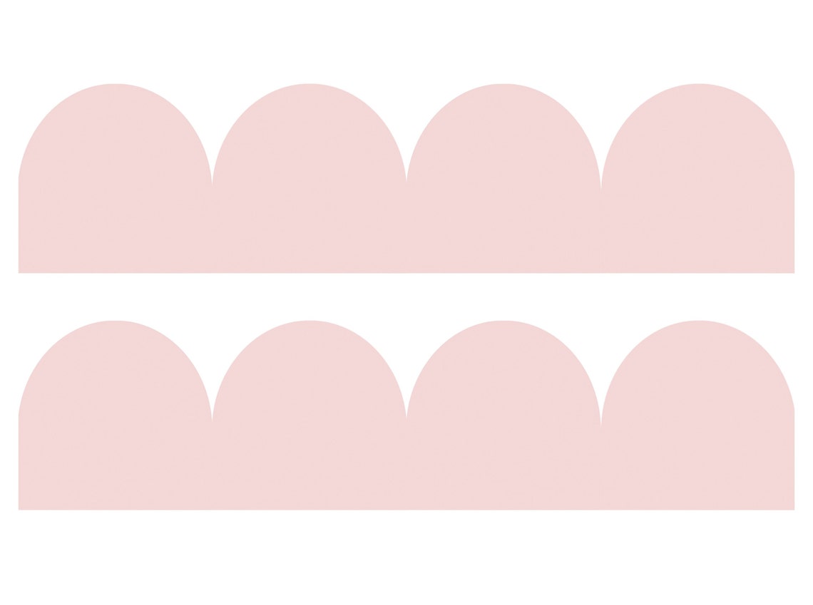 Printable Boho Checkered Bulletin Board Borders, Scalloped Classroom ...