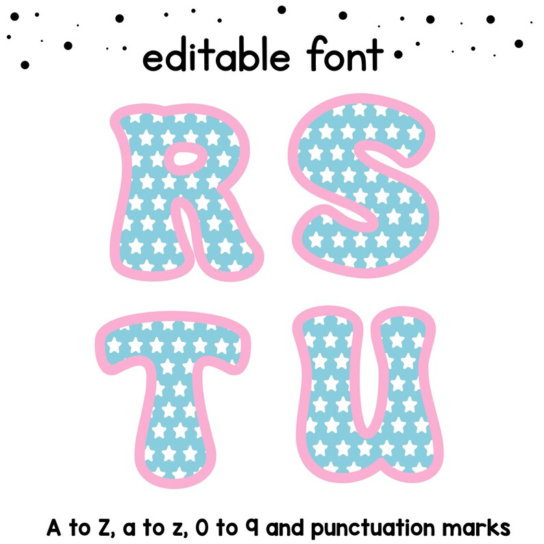 Back to School Printable Star Bulletin Board Letters, Classroom Display ...