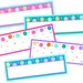 Printable Bright Polka Dots Name Tags, Stars Name Labels, Editable ...