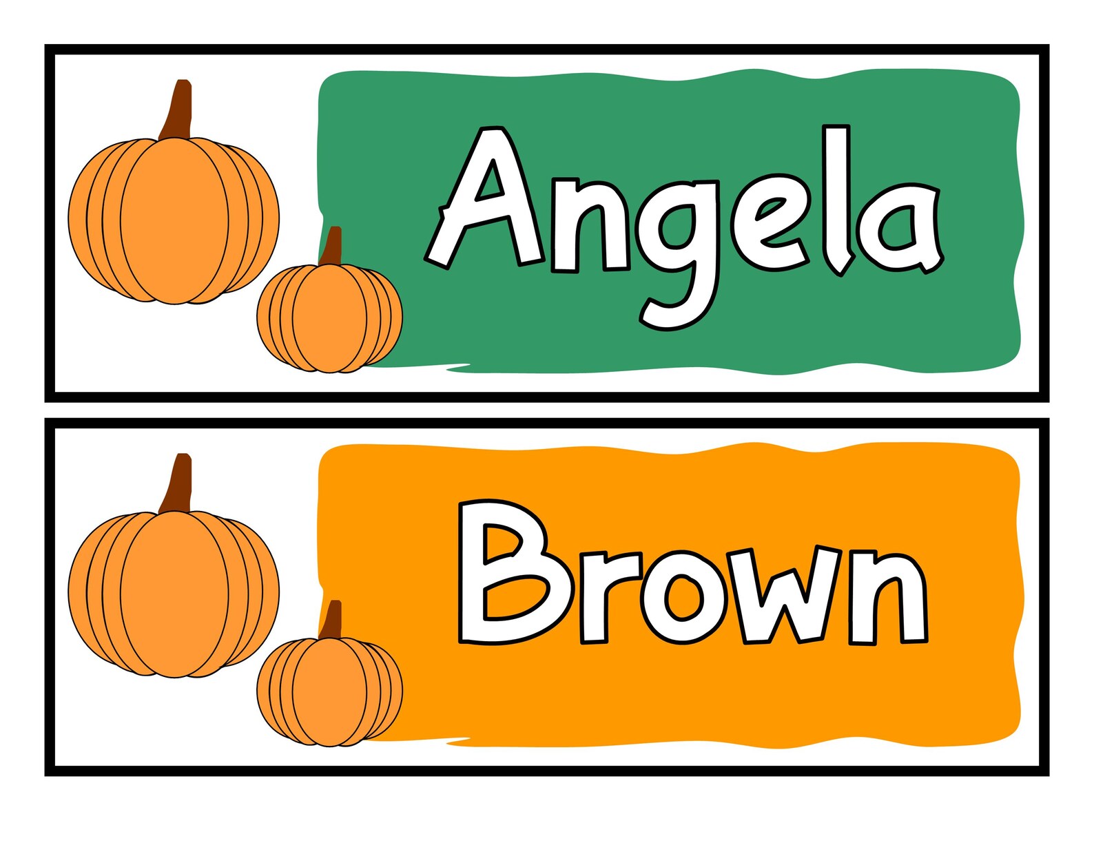 Printable Fall Name Labels, Autumn Classroom Labels, Fall Name Posters ...