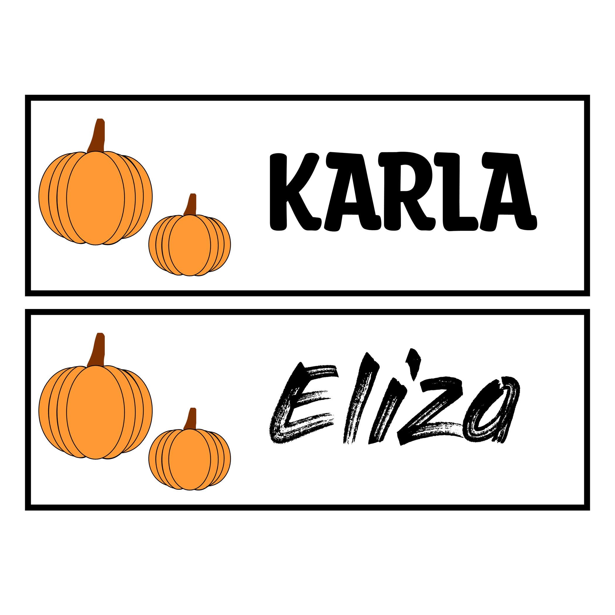 Printable Fall Name Labels, Autumn Classroom Labels, Fall Name Posters ...