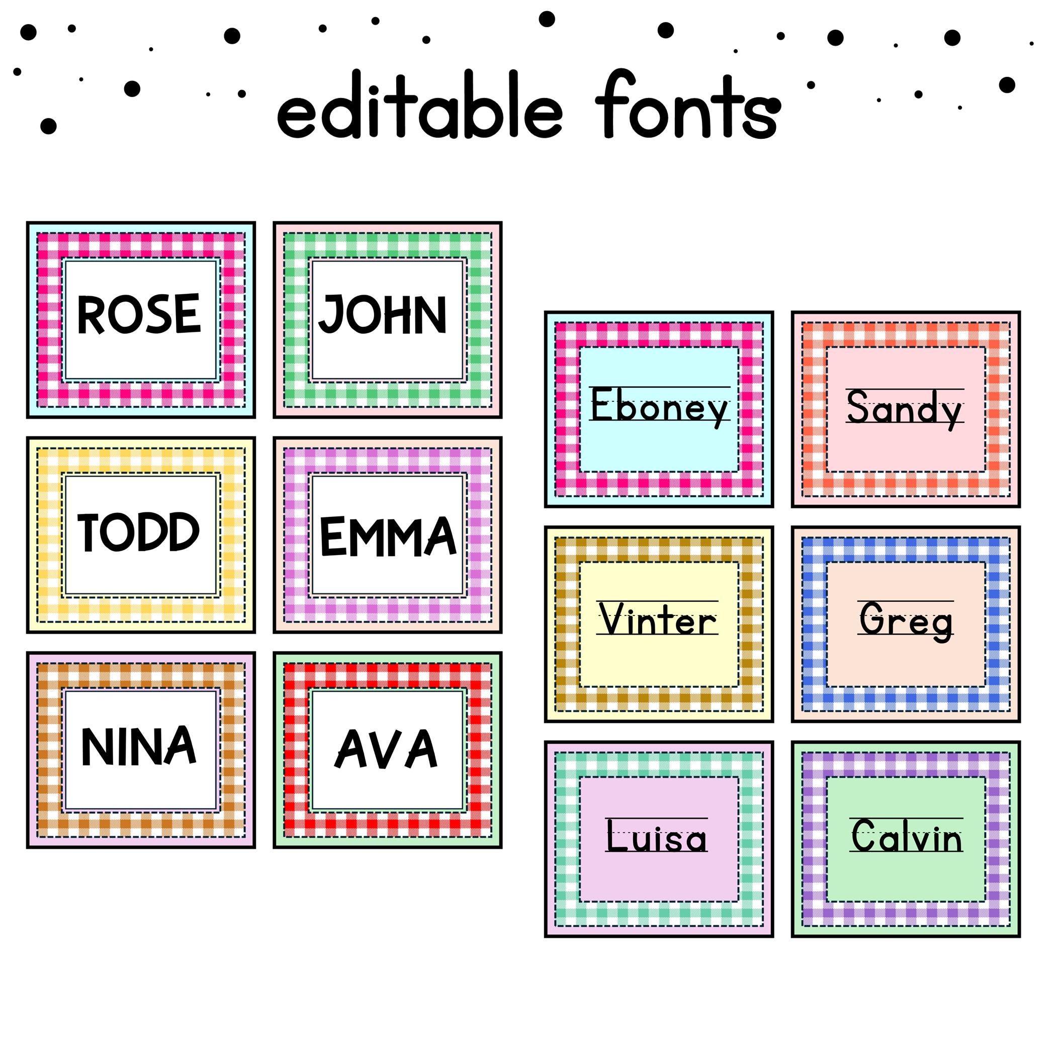 Back to School Printable Name Labels, Locker Labels, Mailbox Labels ...