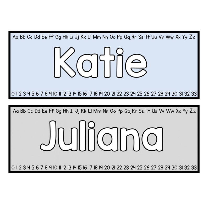 Printable Calm Colors Student Desk Plates, Editable Student Name Labels ...