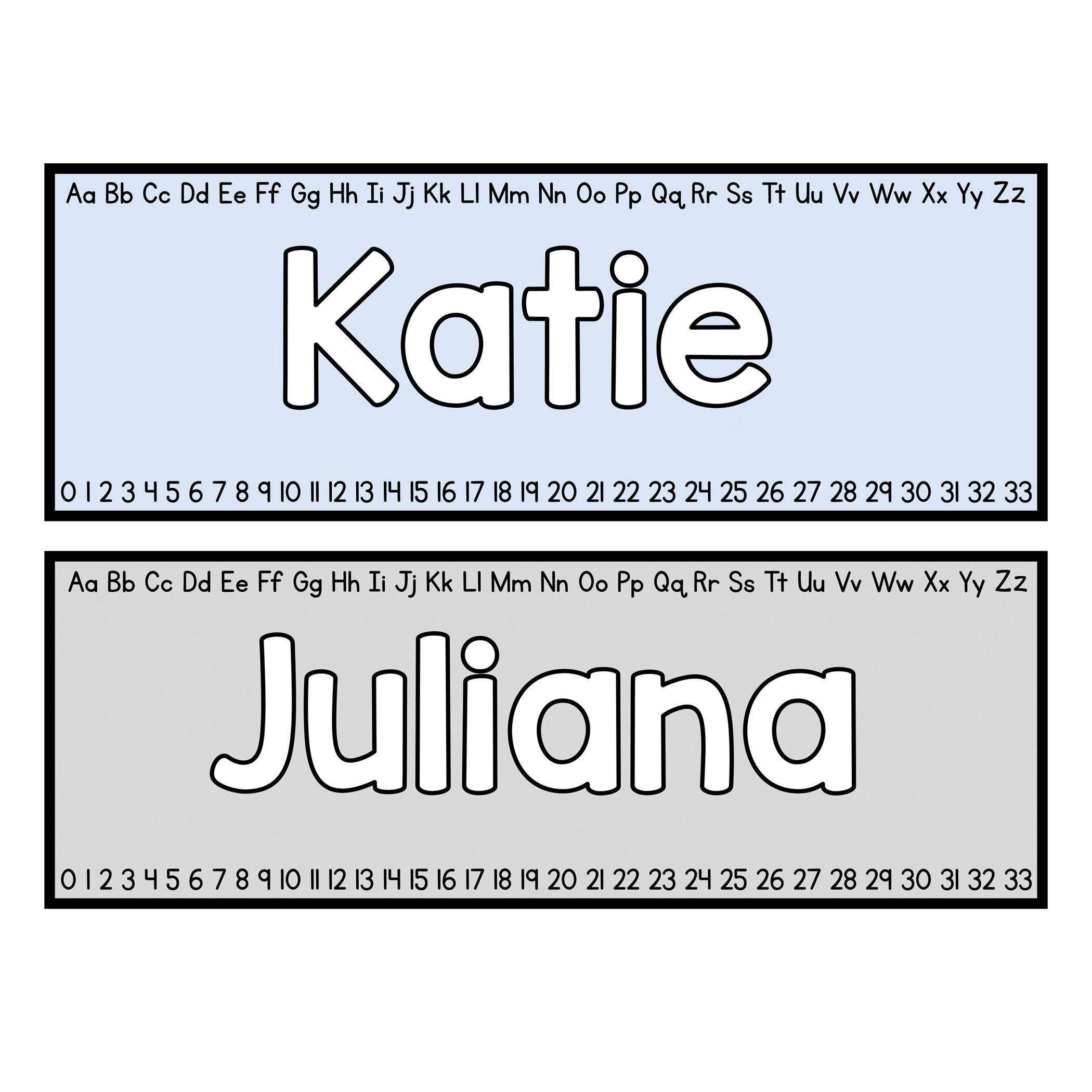 Printable Calm Colors Student Desk Plates, Editable Student Name Labels ...