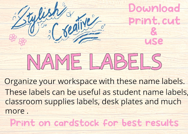 Printable Fall Name Labels, Autumn Classroom Labels, Fall Name Posters ...
