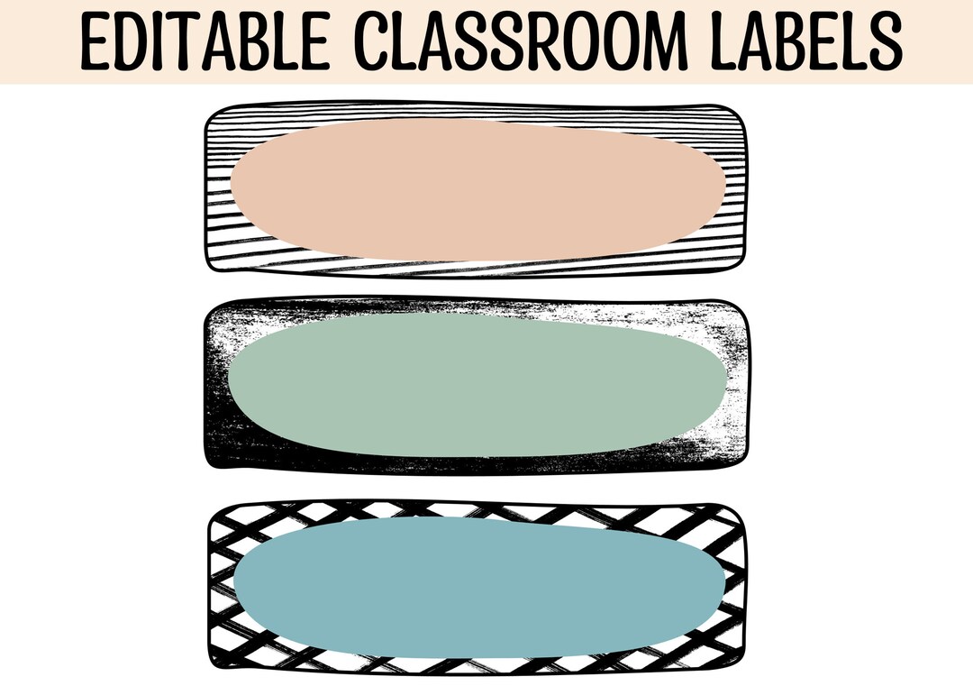 Classroom Labels, Student Name Tags, Back to School Labels, Editable ...