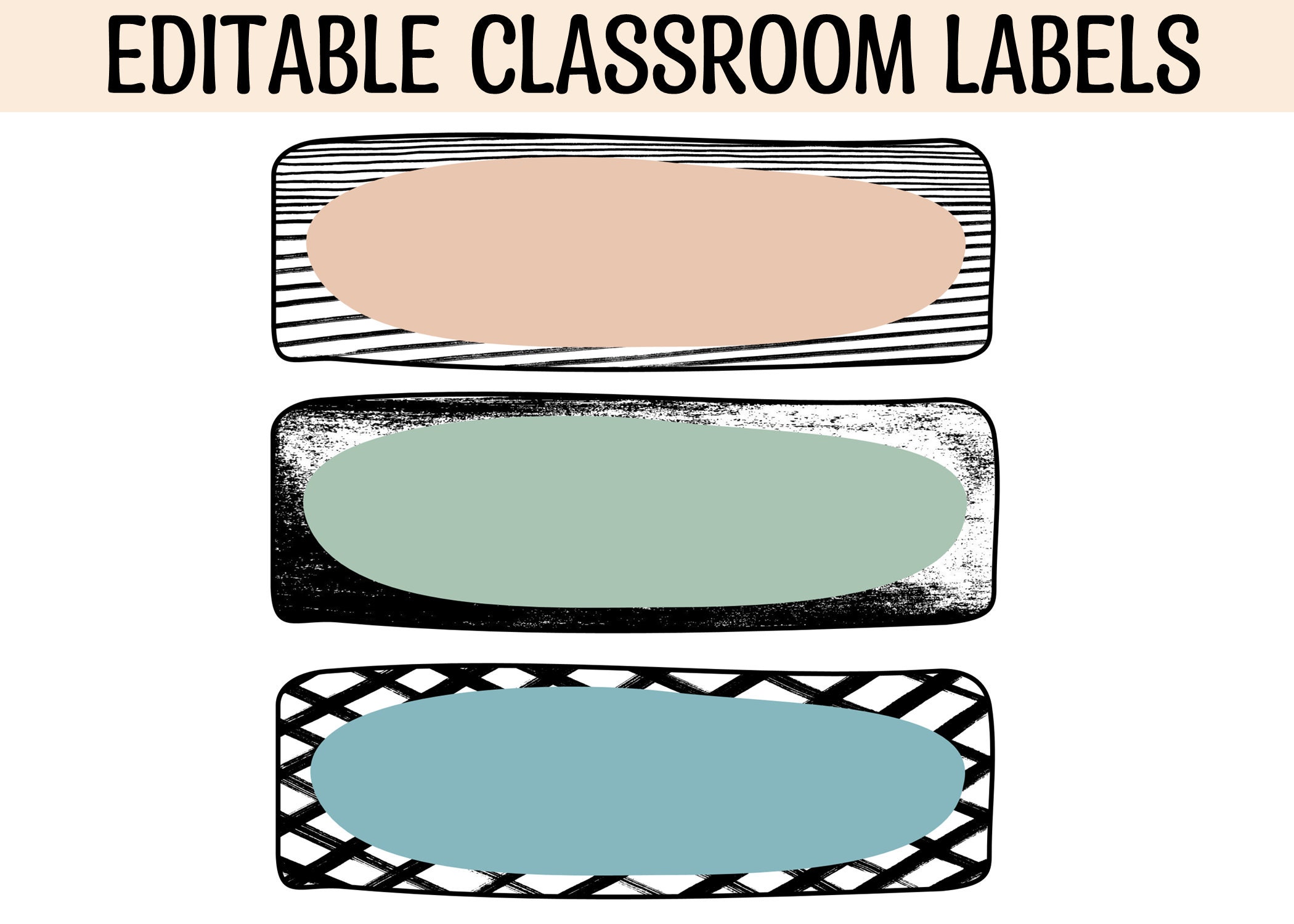 Classroom Labels, Student Name Tags, Back to School Labels, Editable ...