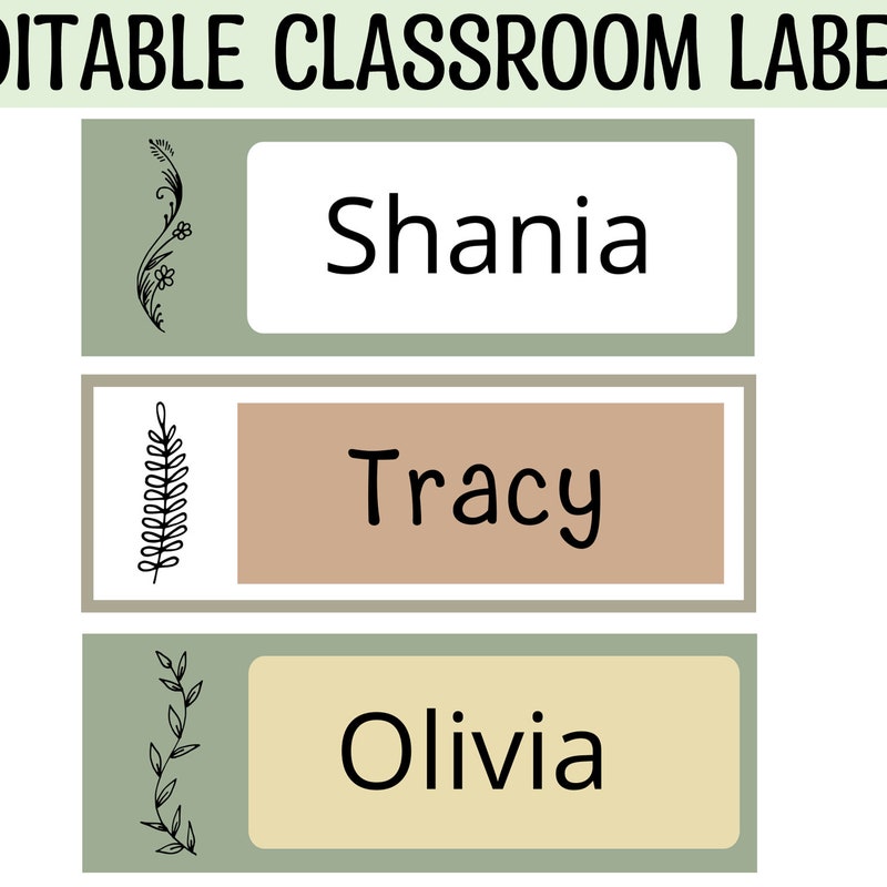 Botanical Tray Labels - Etsy UK