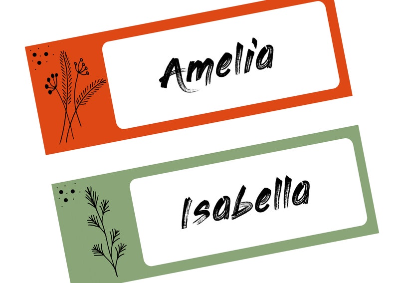 Printable Classroom Labels, Student Name Cards, Bright Name Labels ...