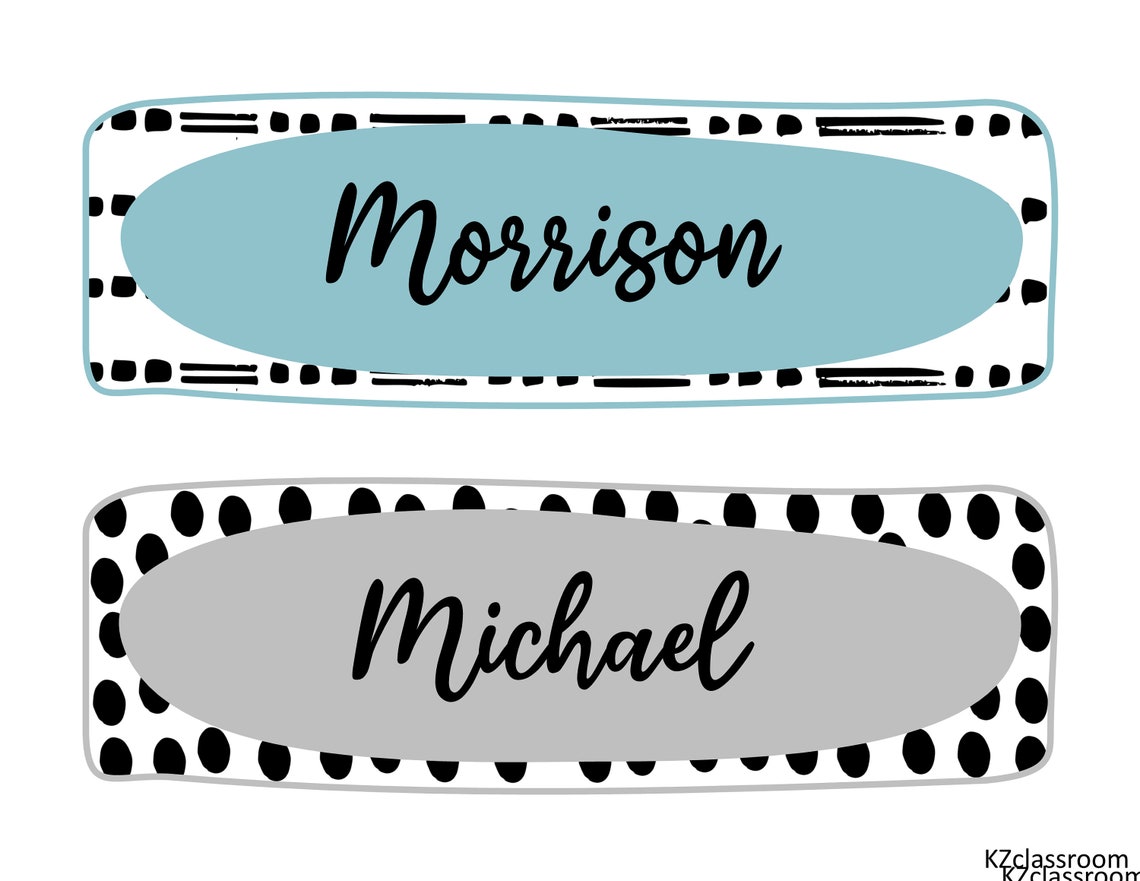 Student Name Tags, Student Labels, Classroom Labels, Boho Classroom ...