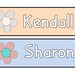 Printable Flower Student Name Labels, Editable Classroom Labels, Back ...