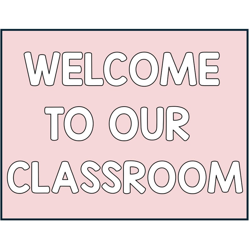 Printable Calm Colors Classroom Posters, Editable Welcome Posters, Door ...