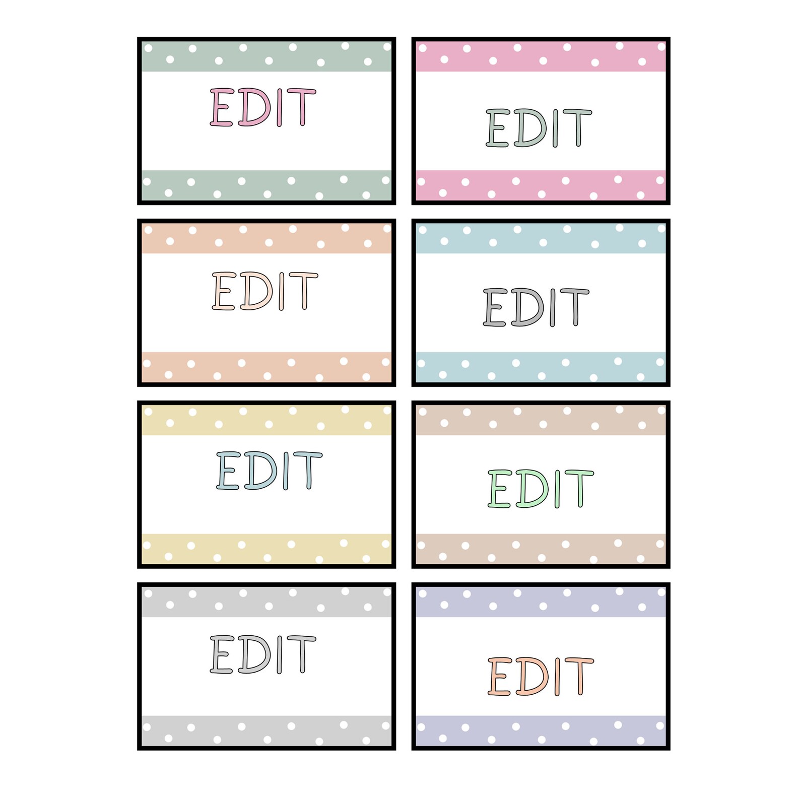 Chevron Name Labels,small Name Labels, Back to School Labels, Editable ...