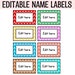 Chevron Name Labels,small Name Labels, Back to School Labels, Editable ...